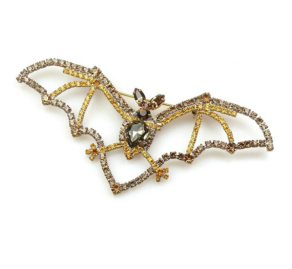 Crystal Bat Brooch – Witches by Helena Garcia
